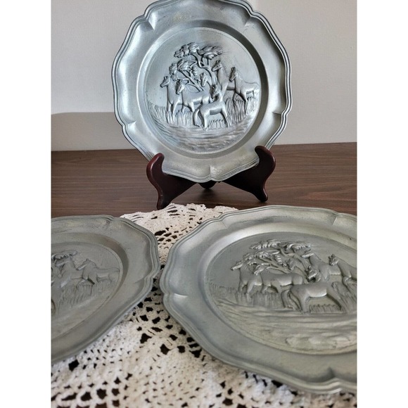 Ges Gesch (Angel Logo) | Other | Vintage Ges Gesch Pewter Horses Wall ...